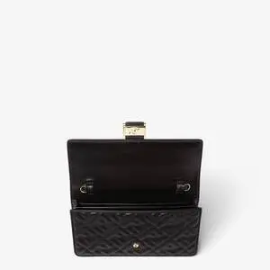 Fendi Tube Wallet On Chain Black Nappa Leather Wallet